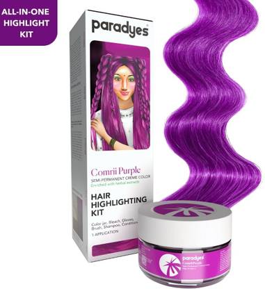 Paradyes Ammonia Free Comrii Purple Semi-permanent Hair Color ...