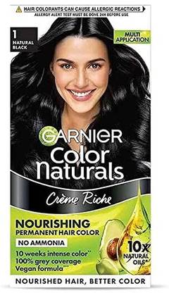 GARNIER no. 1 dark black colour , Hair Colouring Smoothness Shine Color ...