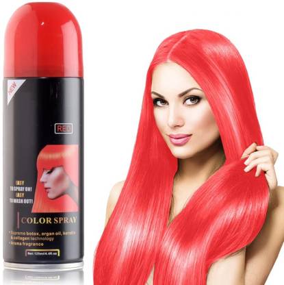 MYEONG Temporary & Instant Use Day Red Hair Color Spray Hair Spray ...