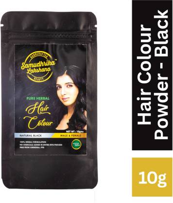 Samudhrika Lakshana Pure Herbal Hair Color Powder (10g) , Black - Price ...
