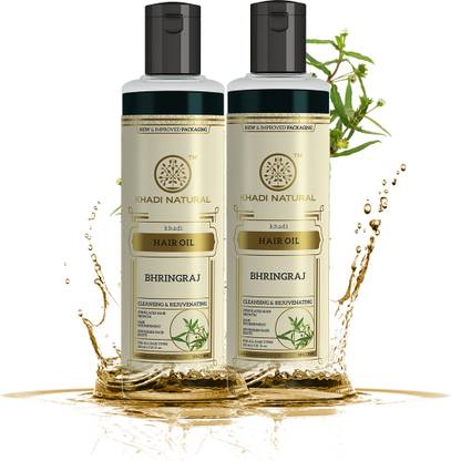 KHADI NATURAL Herbal Bhringraj Hair Oil (Pack of 2) Hair Oil - Price in India, Buy KHADI NATURAL ...