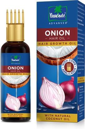 Parachute Advansed Onion Hair Growth Oil, Control hairfall with Comb Applicator Hair Oil - Price ...