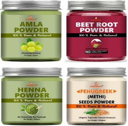voorkoms Beetroot Amla Henna Methi Powder Natural Wellness Blend 400 G ...