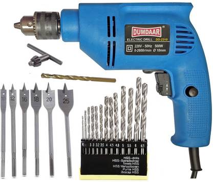 DUMDAAR 6- Month Warranty 500W 10mm reversible drill machine with Left ...