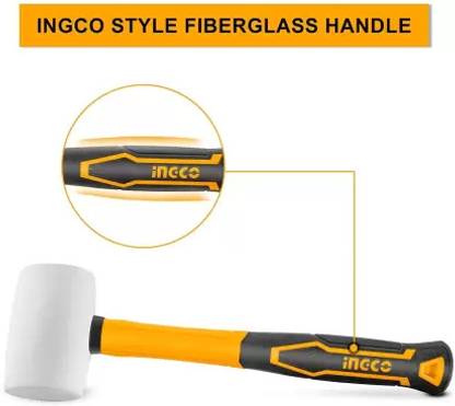 INGCO HRUH8308 Rubber Hammer Unique Design Fiberglass Handle Ball Peen ...