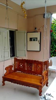 ZULA GHAR Teak Wood 4 feet reversible swing Wooden Large Swing Price in ...