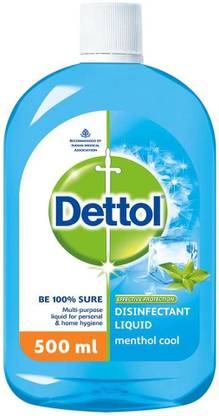 Dettol Menthol Cool Multi-Purpose Disinfectant Liquid 500 ml Hand Wash ...
