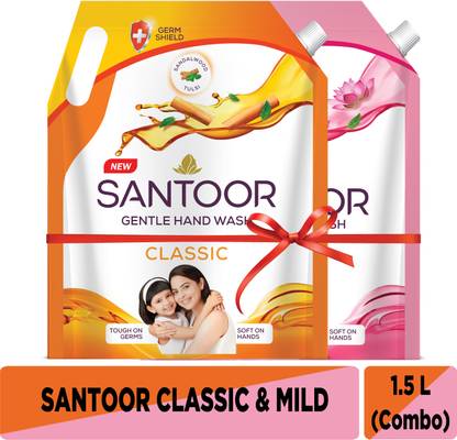 Santoor Classic & Mild Handwash Hand Wash Pouch - Price in India, Buy ...