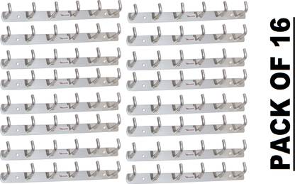 MEXON L Shape 6 Hook Steel Hanger All Cloth & Hanging Items Pack Of 4 ...