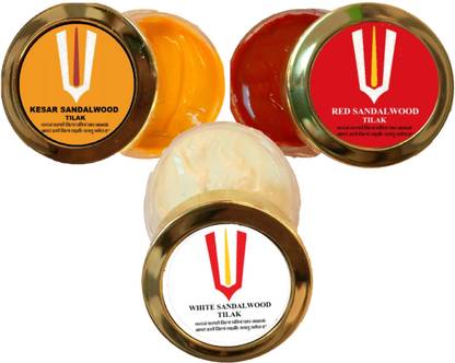 Badalteyalfaaz PACK OF 3 KESAR , RED AND WHITE SANDALWOOD TILAK Price ...