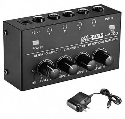Urban Infotech Headphone Amplifier 4 Channel Audio Control Amp Mini ...
