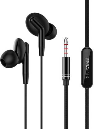 ERRAYNIX EWAVE EXTRA BASS Wired Headset (Black) Wired Price in India ...