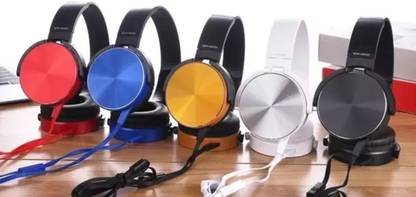 SANNO WORLD Extra bass 450 Wired Over the Ear Headphone with Mic Wired ...