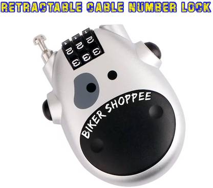 BIKER SHOPPEE Aluminium, Plastic Cable Lock For Helmet Price in India ...