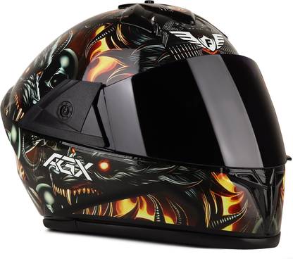 Agx Fighter Devil HD Graphics with Anti UV PC Visor ABS Material Unisex ...