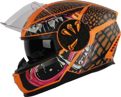 Steelbird Devil ISI Certified Full Face Graphic Helmet for Men with ...