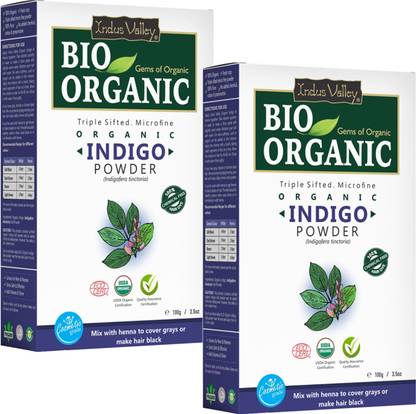 Indus Valley Organic Indigo Powder Henna, Indigofera Tinctoria For Hair ...