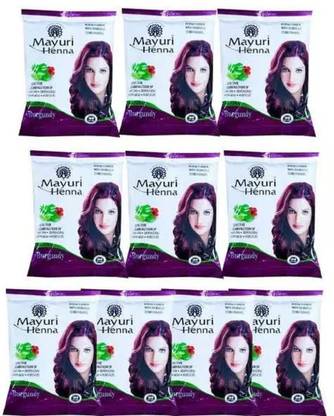 mayuri Henna Natural Burgundy Color 30GM - Pack of 10 - Price in India ...