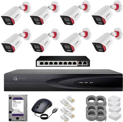Qidots 8 Channel 8MP IP Camera Full Combo Set ColourVu Dual Mode NVR,4Port POE Switch Security ...