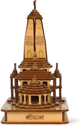 DecorEnBois Shree Ram Mandir Ayodhya 3D Wooden Temple Model Engineered ...