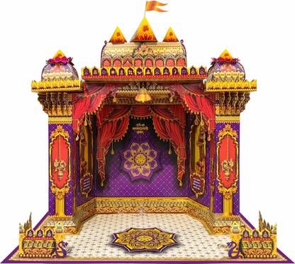 shree space A1 Mandir Makhar Paper Decoration Eco Friendly Corrugated ...