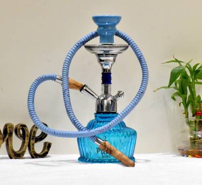PUFF KING Hookah Pot Set MATT QT for Flavour Hukka -Sky 13 inch Glass ...