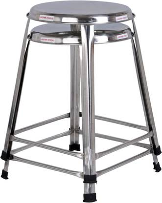 lifetimestools Round Stainless Steel Stools 18 inch Height ...