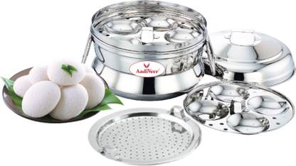 AadiVeer Stainless Steel idli Cooker/idli Pot/idli Maker With Idiyappam ...