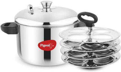 Pigeon Heavy Gauge Stainless Steel Idli Cooker Induction & Standard ...