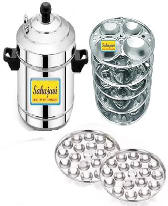 sahajavi Sahajavi SS-Idli cooker with 5 idli plates and 2-mini idli ...