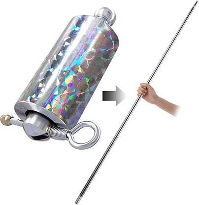 Kanaiya Silver Appearing Cane Metal Steel Magic Wand for Professional ...