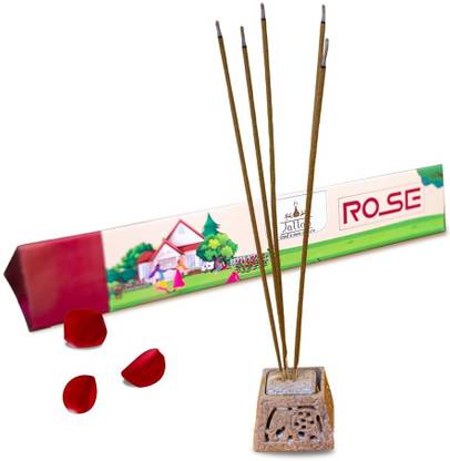 JALLAN India Rose Incense Sticks Fragrance, Long Lasting Masala Bathi ...
