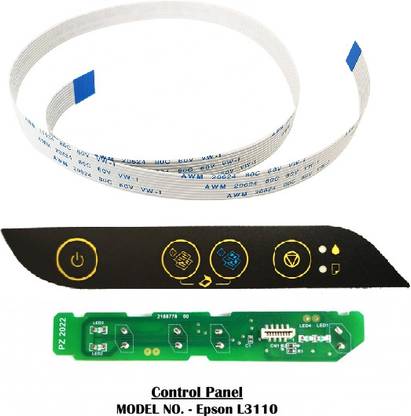 PRINTER PARTNER Control Panel Set For Epson L3110 ( Panel+Sticker+Cable 9Pin) Black Ink Toner ...