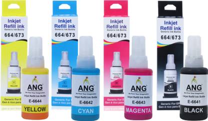 Ang Refill Ink for Use in L361 Printer - 70gms Pack of 4 Each Tri-Color ...