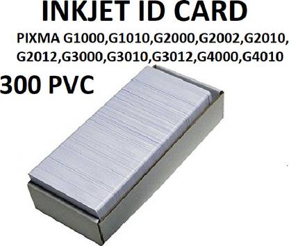 vavia PVC Inkjet ID Card pack of 300 pc for G1000 G2000 White Ink ...