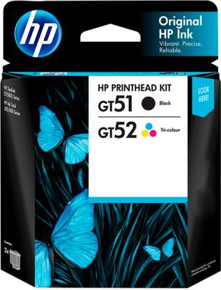 HP GT51/GT52 Black + Tri Color Combo Pack Ink Cartridge - HP : Flipkart.com