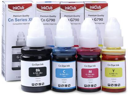 InkClub compatible Ink GI790 Black-135ml & Color-70ml each for Canon ...