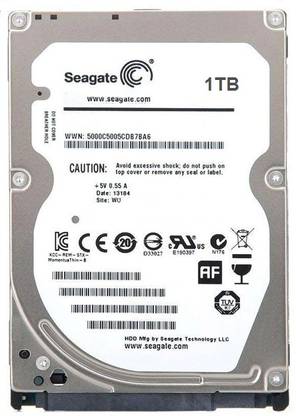 Seagate Sata High Capacity 1 TB Laptop Internal Hard Disk Drive (HDD ...