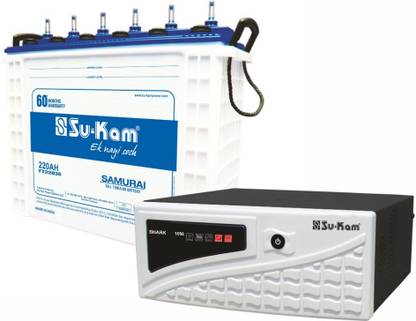 Su-Kam TT22036 Samurai + Sharak 1050 Tubular Inverter Battery Price in ...