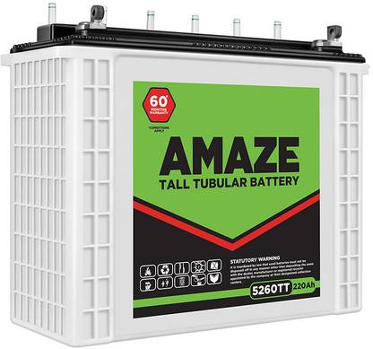 AMAZE 60 Months Warranty Tubular Inverter Battery Price in India - Buy ...