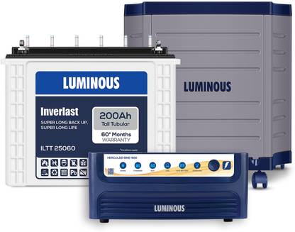 LUMINOUS Hercules 1500 Pure Sine Wave 1400VA/12V Inverter with ILTT ...