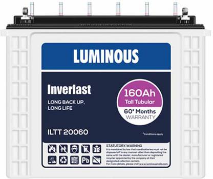LUMINOUS 60 Months Warranty Tubular Inverter Battery Price in India ...