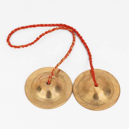 DOKCHAN Pure Brass 7.5cm Handmade Manjira Musical Instrument Cymbals ...
