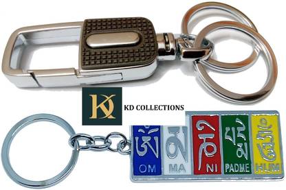 kd collections TIBETHUKD-MTL Double Ring Hook Keychain & Tibet Ladakh ...