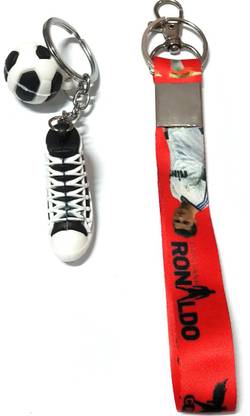 Meeko.com Cristiano Ronaldo CR7 tag with black shoe Keychain for bike ...