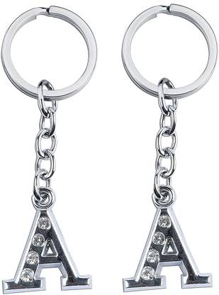 Newview Stylish Letter A Simple Alphabet Key Ring Key Chain Key Chain ...