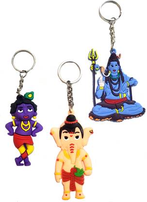ShopTalk Bal Krishna With Lord Shiva And Ganesh combo Key Chain Price ...