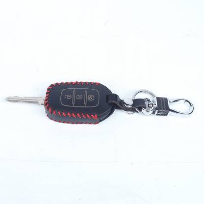ELIBLISS Leather Smart Car Key Cover|Case with Metal Hook for Renault ...