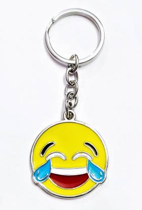 The Kalki Store Smiley Laughing Emoji/Emoticon Metal Keychain for Men ...