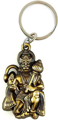 gtrp Lord Hanuman Bajrangbali Metal Keychain & Keyring Pack of 1 Key ...